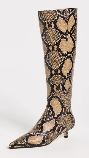 AeydĒ Sabrina Snake Print Calf Leather Boots