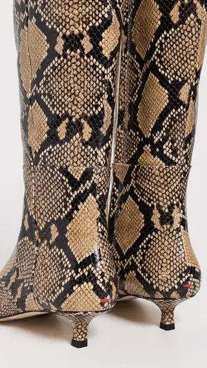 AeydĒ Sabrina Snake Print Calf Leather Boots