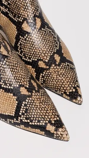 AeydĒ Sabrina Snake Print Calf Leather Boots