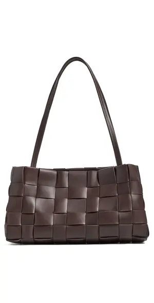 ST. AGNI Slim Woven Tote - Chocolate