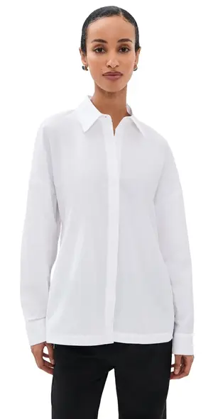 Tibi New Shirting Gabe Oversized Shirt - White