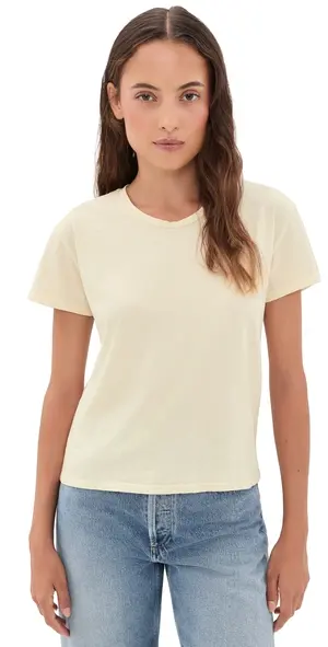 PERFECTWHITETEE Harley Cotton Boxy Crew Tee - Sugar