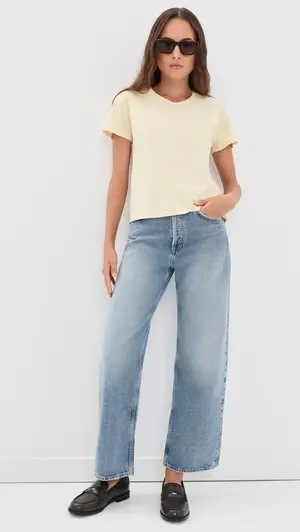 PERFECTWHITETEE Harley Cotton Boxy Crew Tee