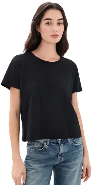 PERFECTWHITETEE Harley Boxy Crew Tee - True Black