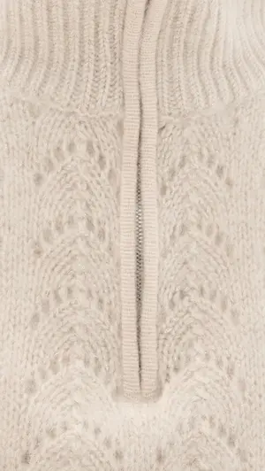 FRAME The Airy Metallic Zip Sweater