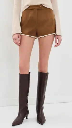Astr The Label Kya Faux Suede Shorts