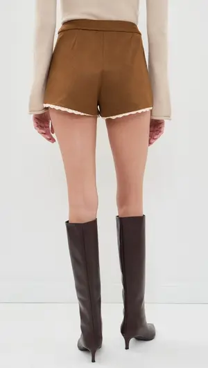 Astr The Label Kya Faux Suede Shorts