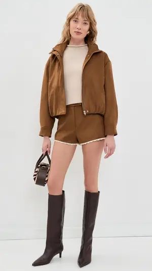 Astr The Label Kya Faux Suede Shorts