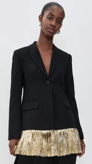 SIMONMILLER Odette Crepe Fringe Blazer