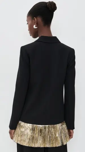 SIMONMILLER Odette Crepe Fringe Blazer
