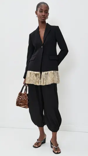 SIMONMILLER Odette Crepe Fringe Blazer