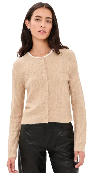 Z Supply Medina Pointelle Cardigan - Macaroon