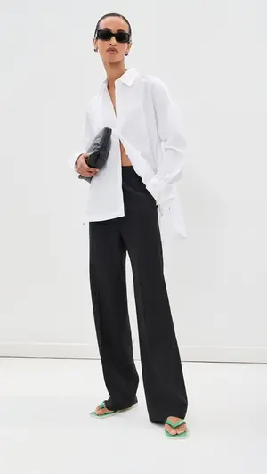 Tibi Tropical Wool Charles Trousers