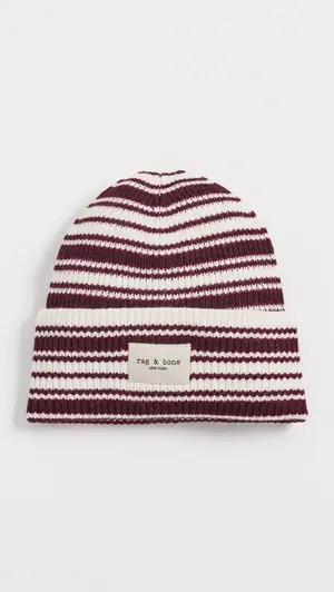 Rag & Bone Blake Wool Blend Stripe Beanie