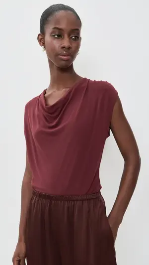 Vince Draped Cowl Neck Top