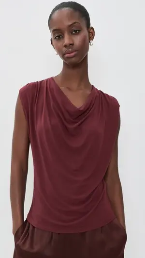 Vince Draped Cowl Neck Top