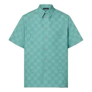 LOUIS VUITTON Printed Cotton Shirt - Teal