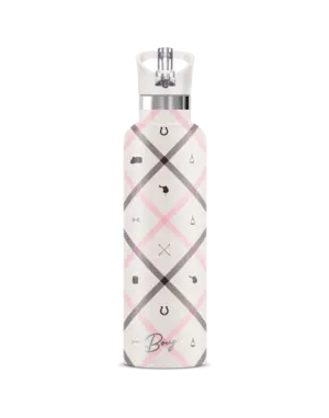 MY BOUGIE BOTTLE Neutrals Rider's Check - Black/pink