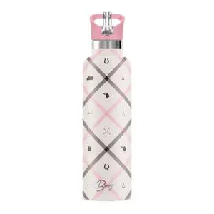 MY BOUGIE BOTTLE Neutrals Rider's Check - Black/pink