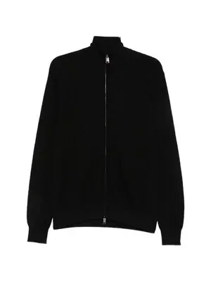 Brioni Cotton And Silk Cardigan By - Black
