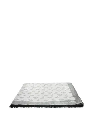 Emporio Armani Allover Logo Scarf - Grey