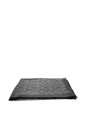 Emporio Armani Allover Logo Scarf - Black