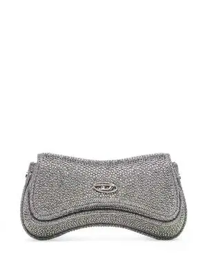 DIESEL® 1dr-h Crystal-embellished Clutch Bag - Grey