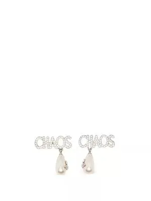 VIVIENNE WESTWOOD Chaos Faux-pearl Earrings - Silver