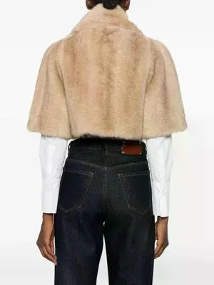 Maje Bow-embellished Faux-fur Coat