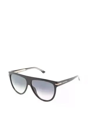 Victoria Beckham Gradient-lens Geometric-frame Sunglasses - Black