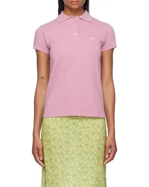 Maison Kitsuné Baby Fox Patch Polo Shirt - Pink