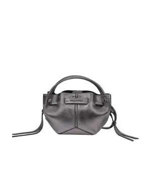 Karl Lagerfeld K/pierced Metallic Bucket Bag - Bronze