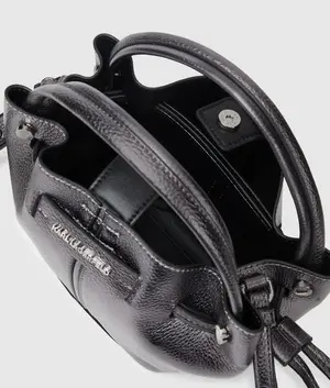 Karl Lagerfeld K/pierced Metallic Bucket Bag