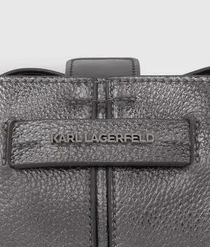 Karl Lagerfeld K/pierced Metallic Bucket Bag