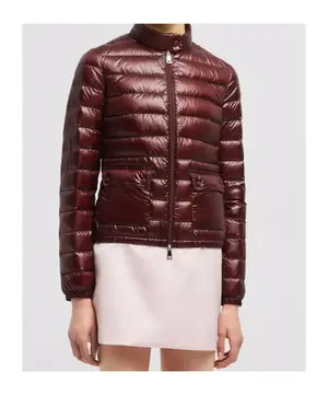 Moncler Lans Short Down Jacket - Burgundy