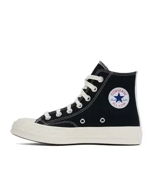 Play Comme Des Garcon Round Toe Lace-up Sneakers