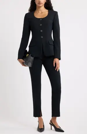 OPEN EDIT Curator Crepe Slim Trousers