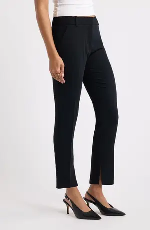 OPEN EDIT Curator Crepe Slim Trousers