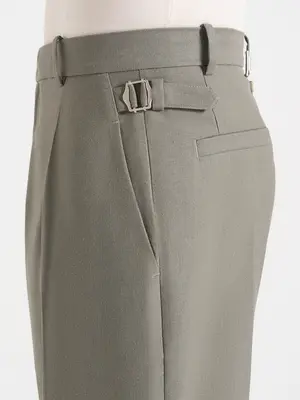 Manière De Voir Dorian Twill Pleated Linen Trousers