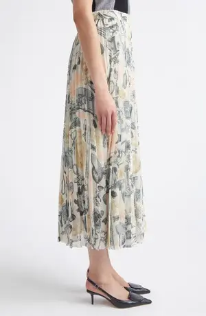 JASON WU Knife Sunburst Pleated Midi Skirt