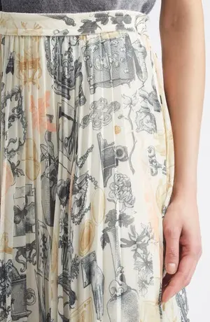 JASON WU Knife Sunburst Pleated Midi Skirt