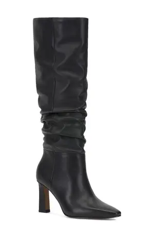 Vince Camuto Genisa Knee High Leather Boot - Black