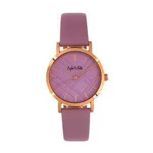 SOPHIE AND FREDA Budapest Leather-band Watch Pink