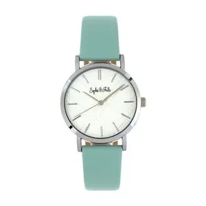SOPHIE AND FREDA Budapest Leather-band Watch Teal
