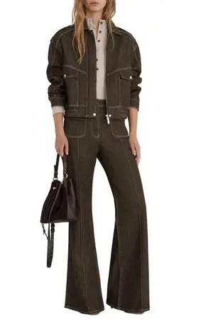 REISS Sakura Wide Leg Jeans