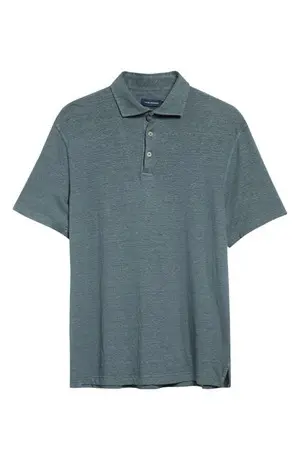 Thom Sweeney Linen Polo - Green