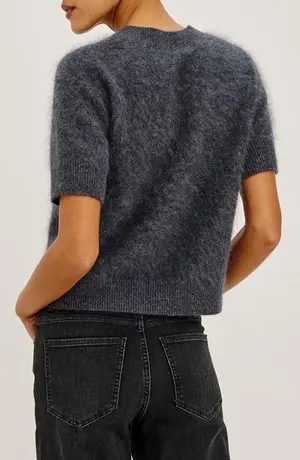 Rails Roman Short Sleeve Wool & Cashmere Cardigan