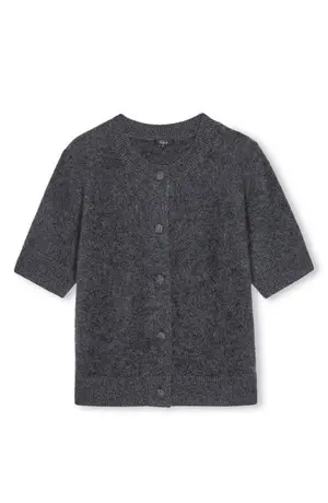Rails Roman Short Sleeve Wool & Cashmere Cardigan