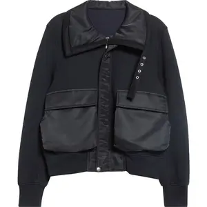 Sacai Sponge Sweat Blouson - Black