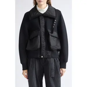 Sacai Sponge Sweat Blouson - Black